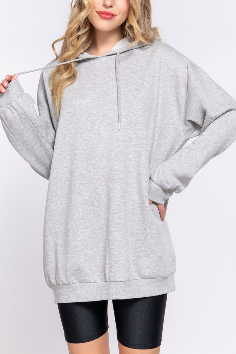 French Terry Oversized Hoodie Tunic Top– HyperBees