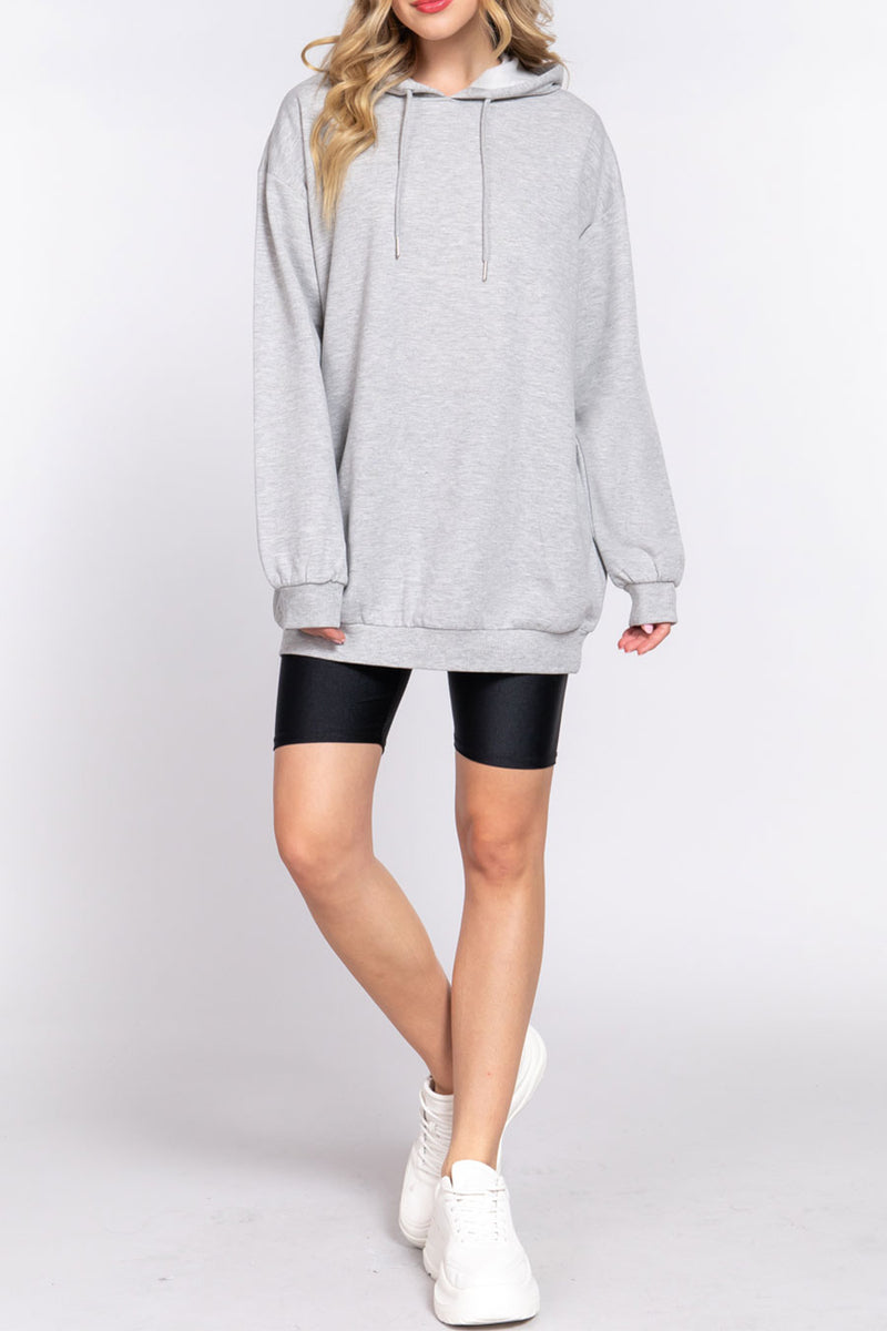 French Terry Oversized Hoodie Tunic Top– HyperBees