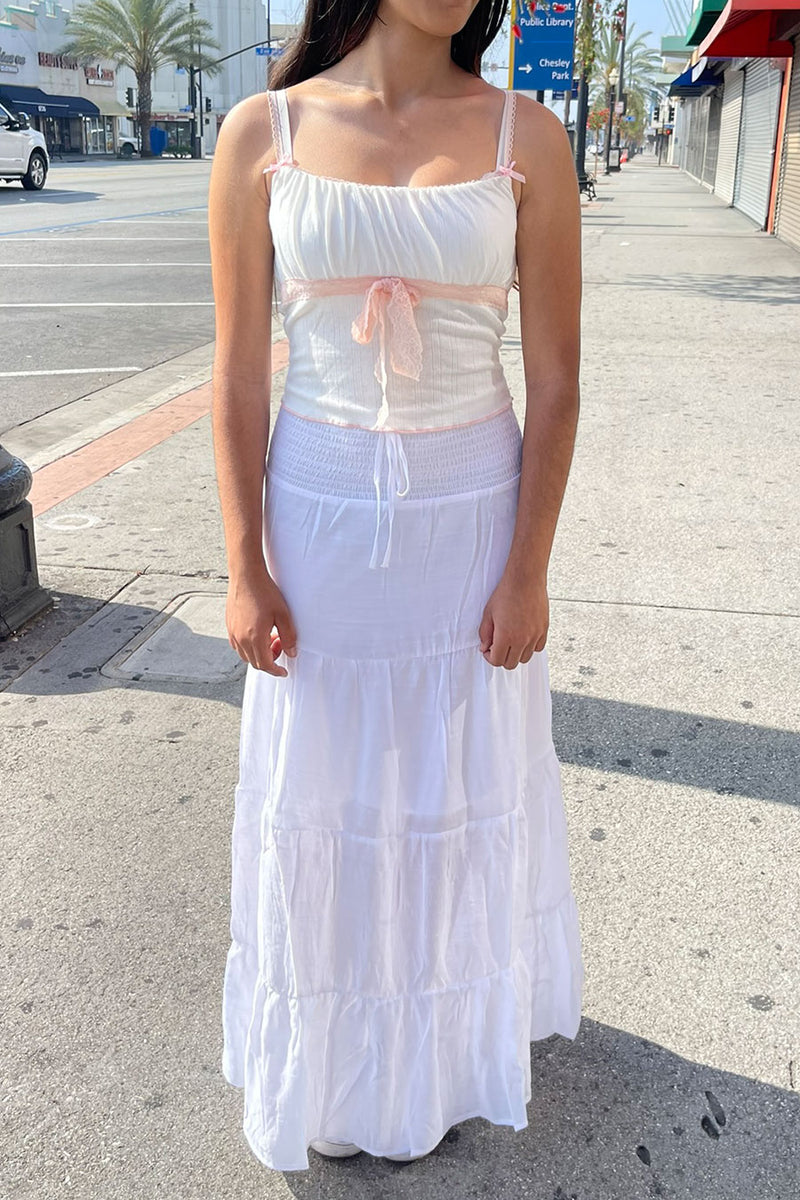 Bohemian Smocked Tiered Maxi Skirt– HyperBees