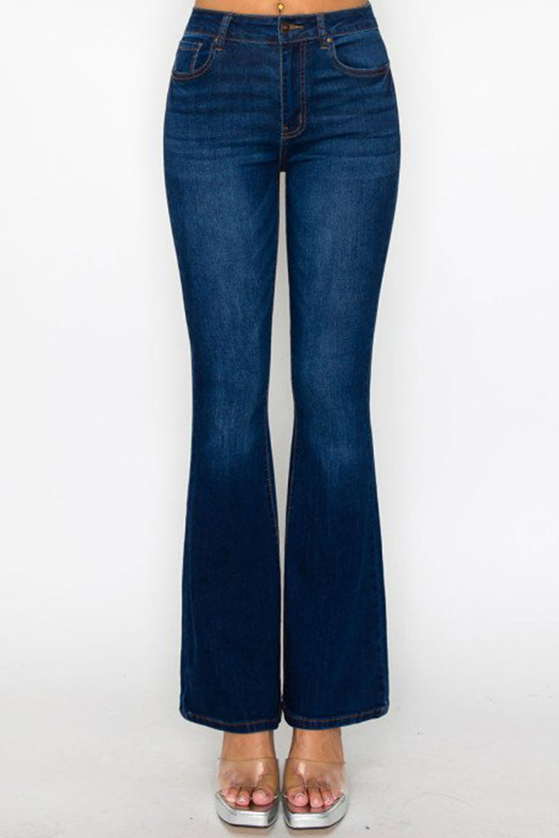 WAXJEAN Flap Back Pocket Bootcut Jeans– HyperBees