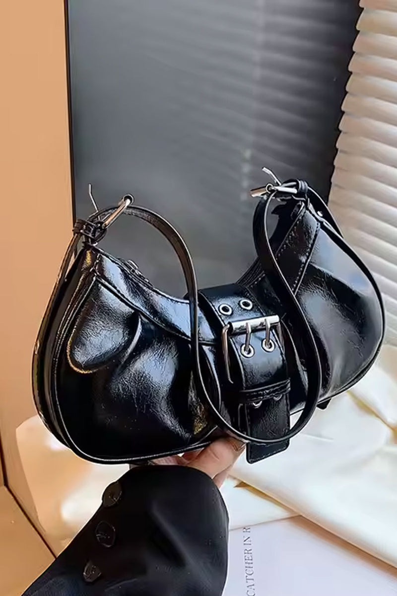 2000s Crescent Shoulder Baguette Bag with Dual-Hole Strap– HyperBees