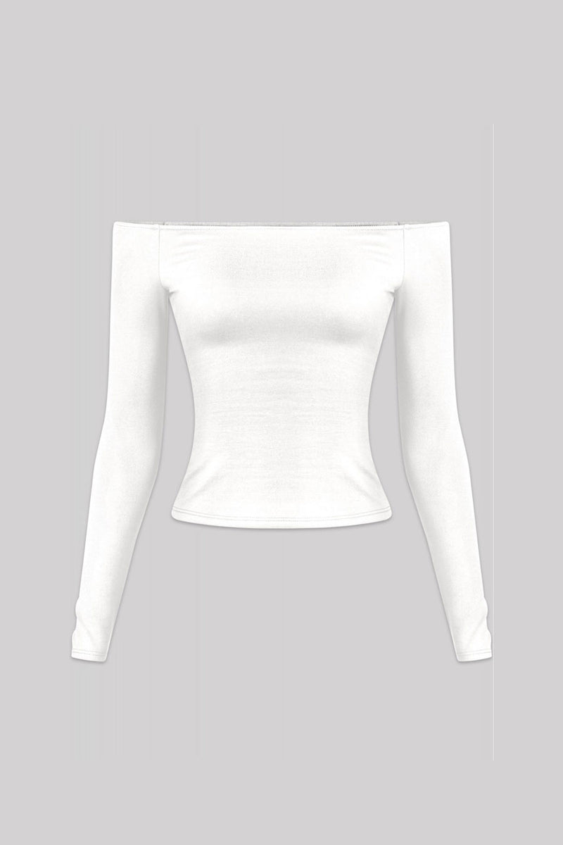 Tresser™ Long Sleeve Off Shoulder Casual Double-Layered Top– HyperBees