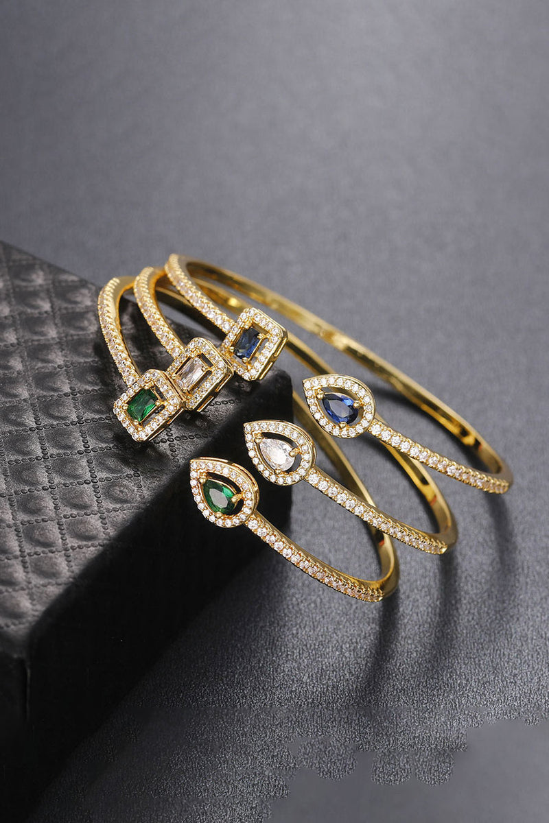 Gold Color Crystal Water Drop Cuff Bracelet– HyperBees