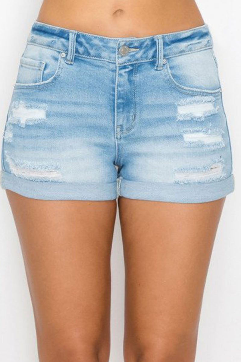 WAXJEAN Vintage Denim Shorts with Destruction– HyperBees